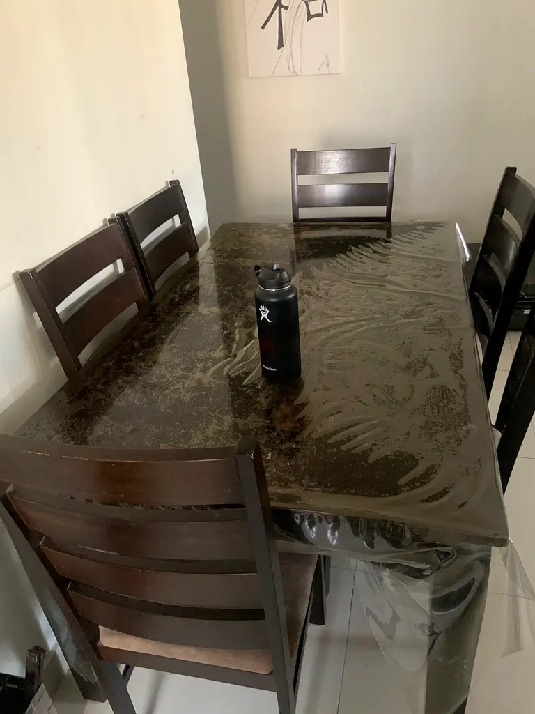 6 seater car wooden dining table | dubizzle